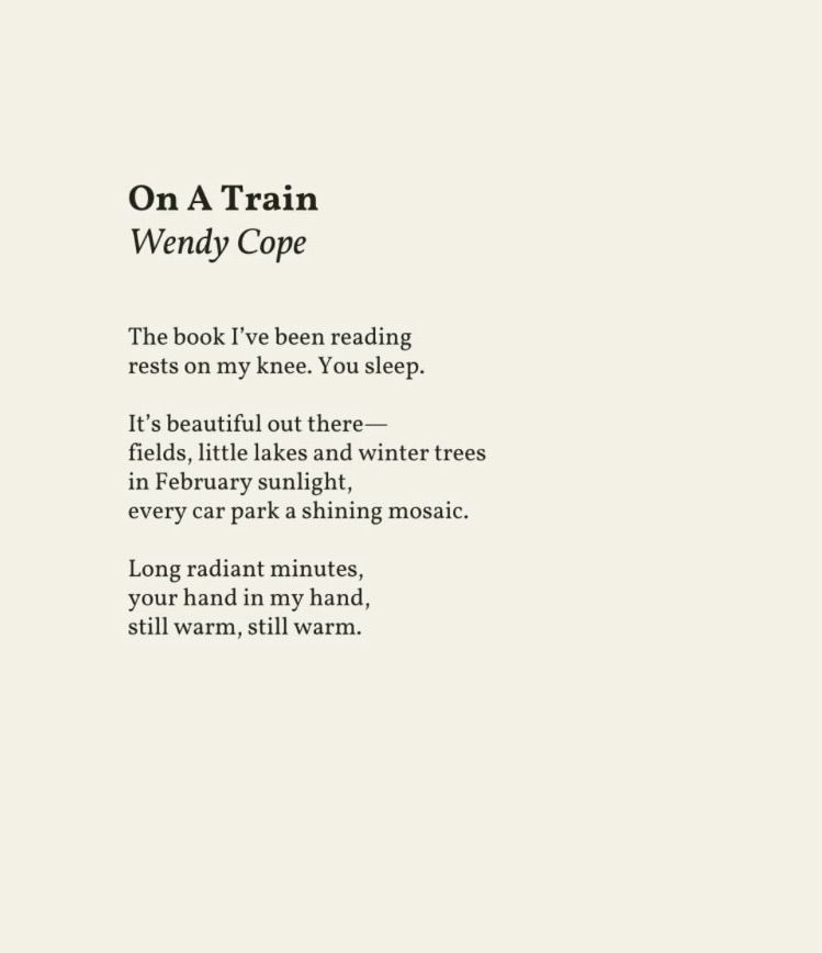 On the train I am and thinking about this poem – Living Wild Studios